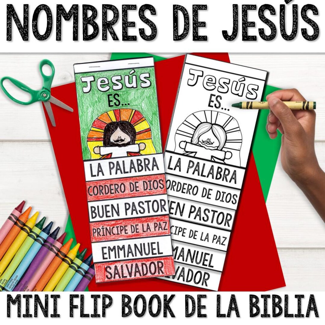 Christmas Names of Jesus Spanish Bible Craft for Kids | Gospel ...