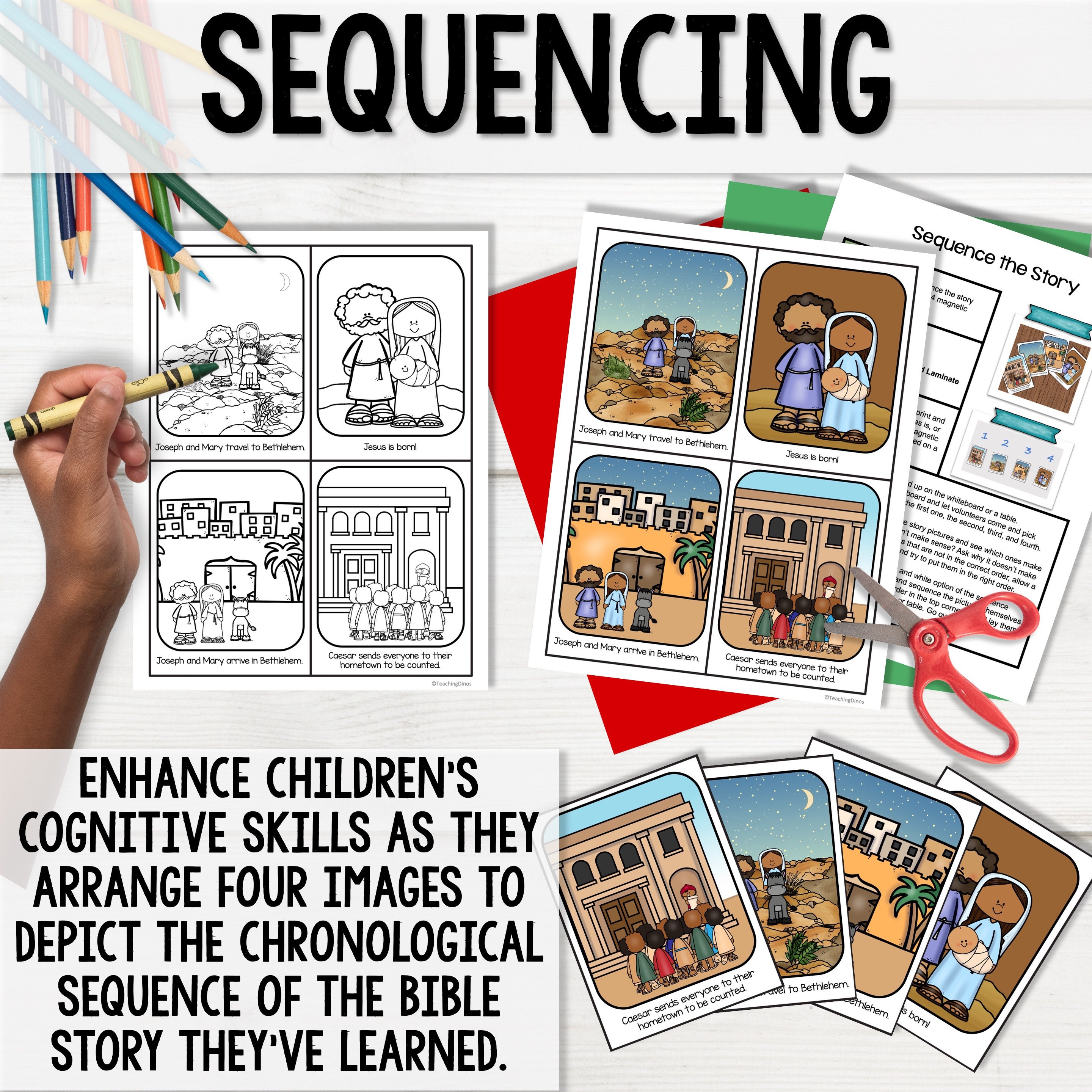 Birth of Jesus Bible Lesson Nativity Sunday School Bible Story ...