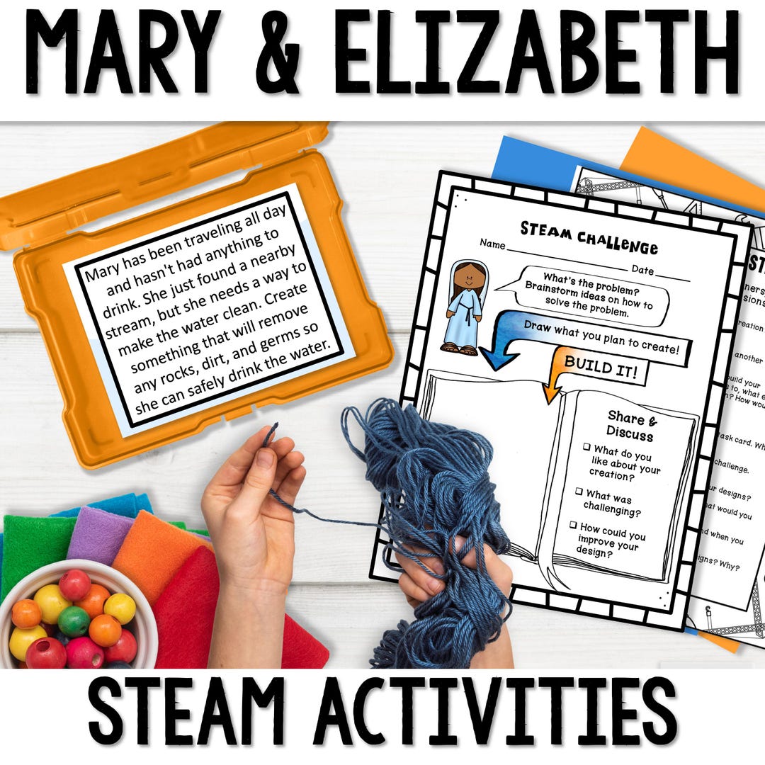 Mary & Elizabeth Bible STEAM STEM Activity | Christian Sunday School ...