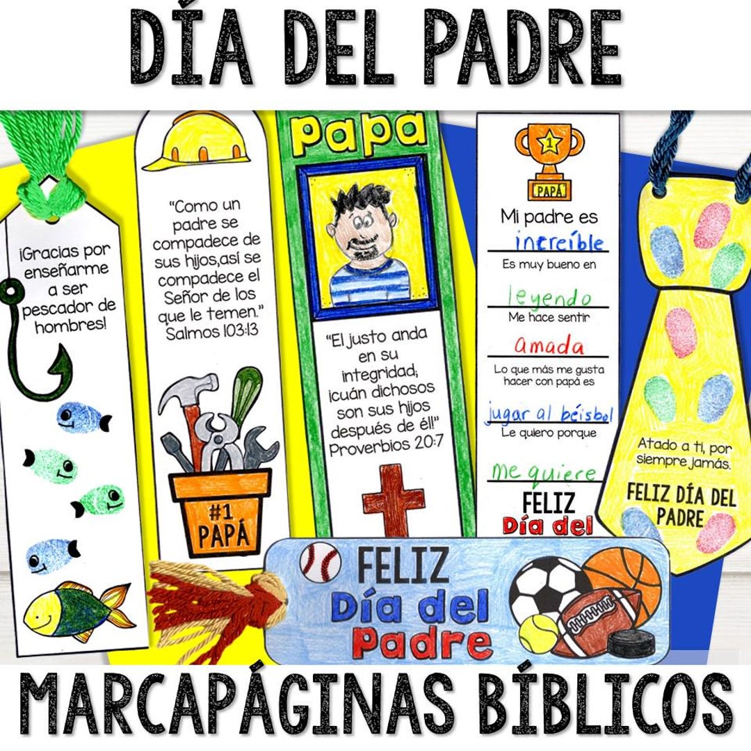Father's Day Craft Spanish Sunday School | Father's Day Bookmark ...