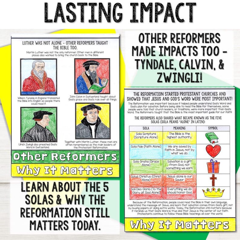 Reformation Day Sunday School Activity | Martin Luther Reformation ...