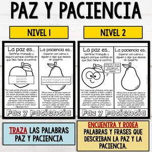 Fruit of the Spirit SPANISH Bible Craft Flip Book Activity | En Español ...