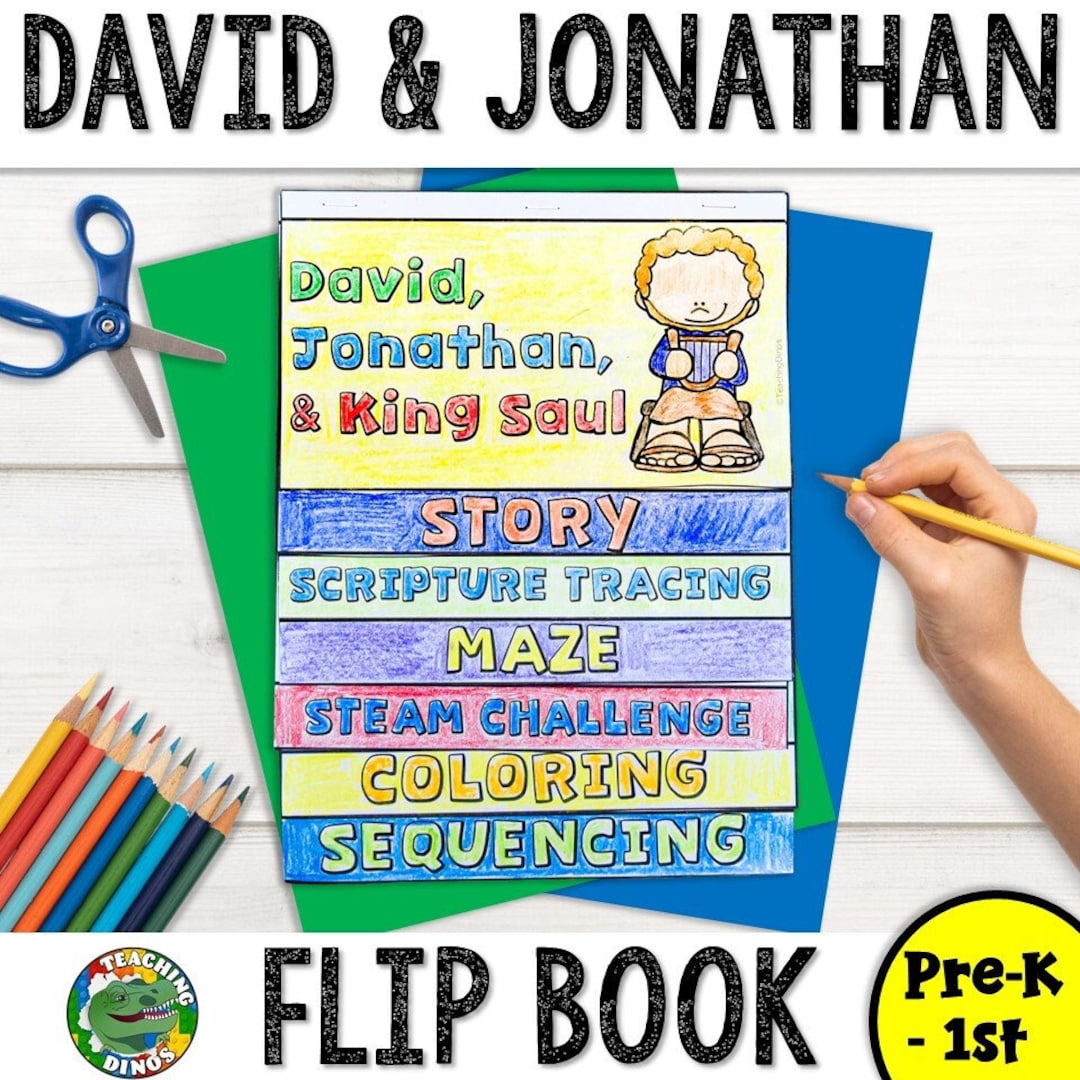David and Jonathan and Saul Bible Story Craft | King David Bible ...