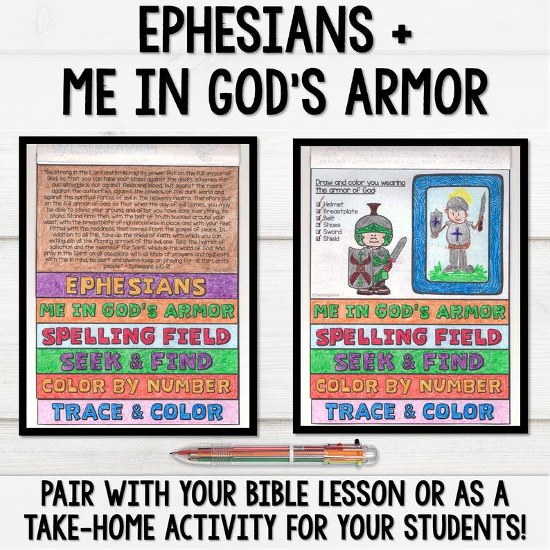 Armor of God Activity Flip Book | Christian Homeschool | Sunday School ...