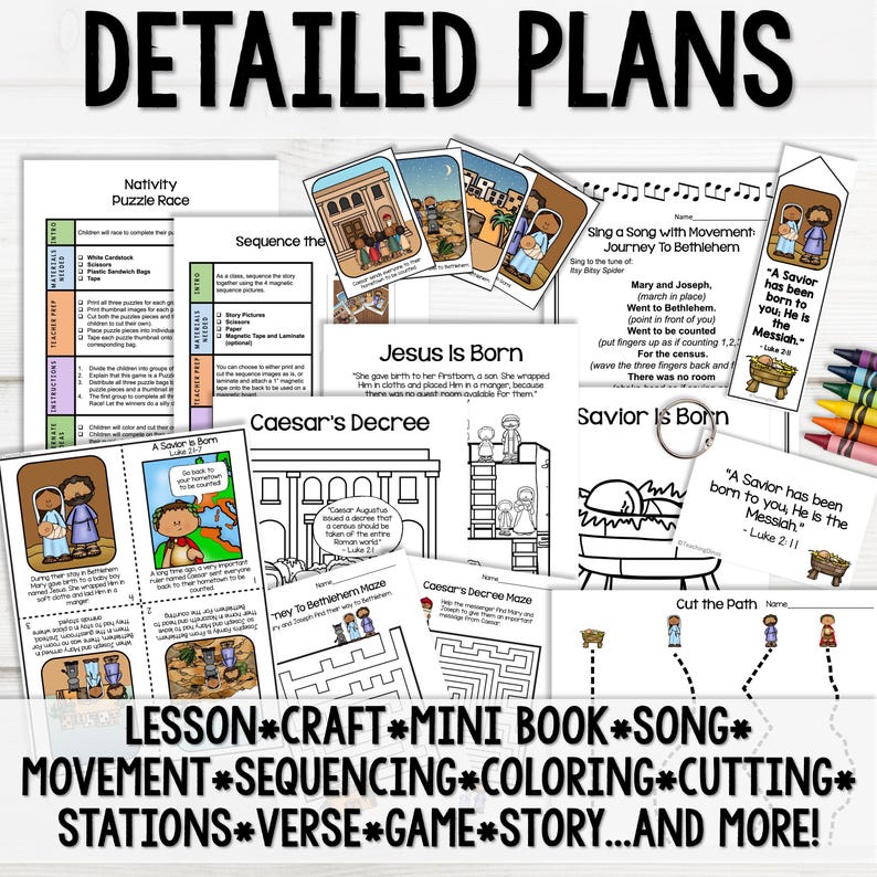 Birth of Jesus Bible Lesson | Christmas Nativity | Sunday School Bible ...