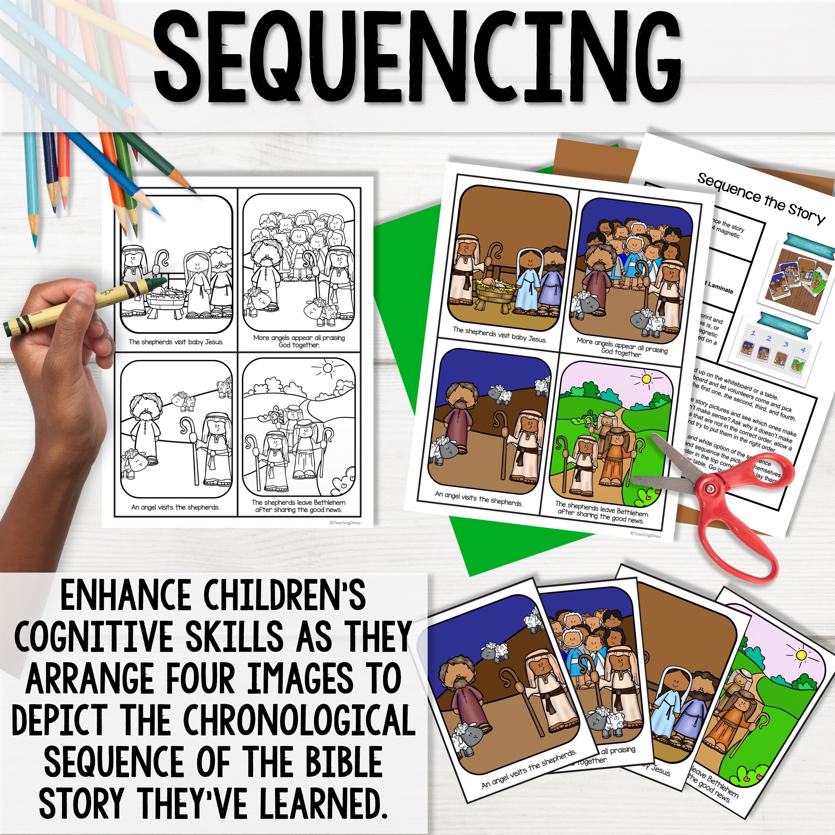 The Shepherds Visit Jesus Bible Lesson Sunday School Bible Story ...