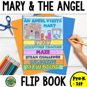 Mary and the Angel Bible Story BUNDLE Sunday School Bible Lesson Craft ...
