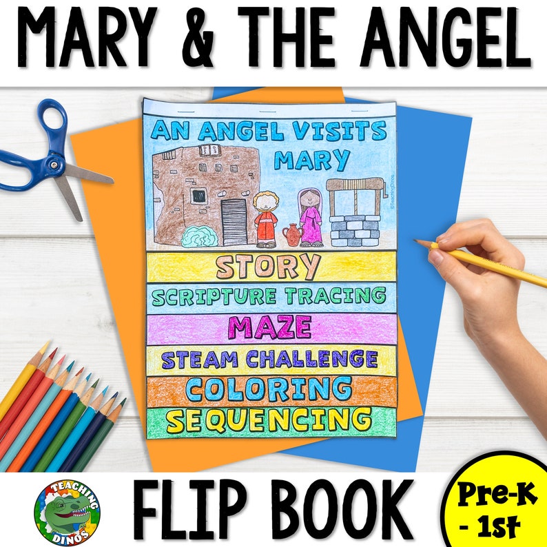 Mary and the Angel Bible Story BUNDLE Sunday School Bible Lesson Craft ...