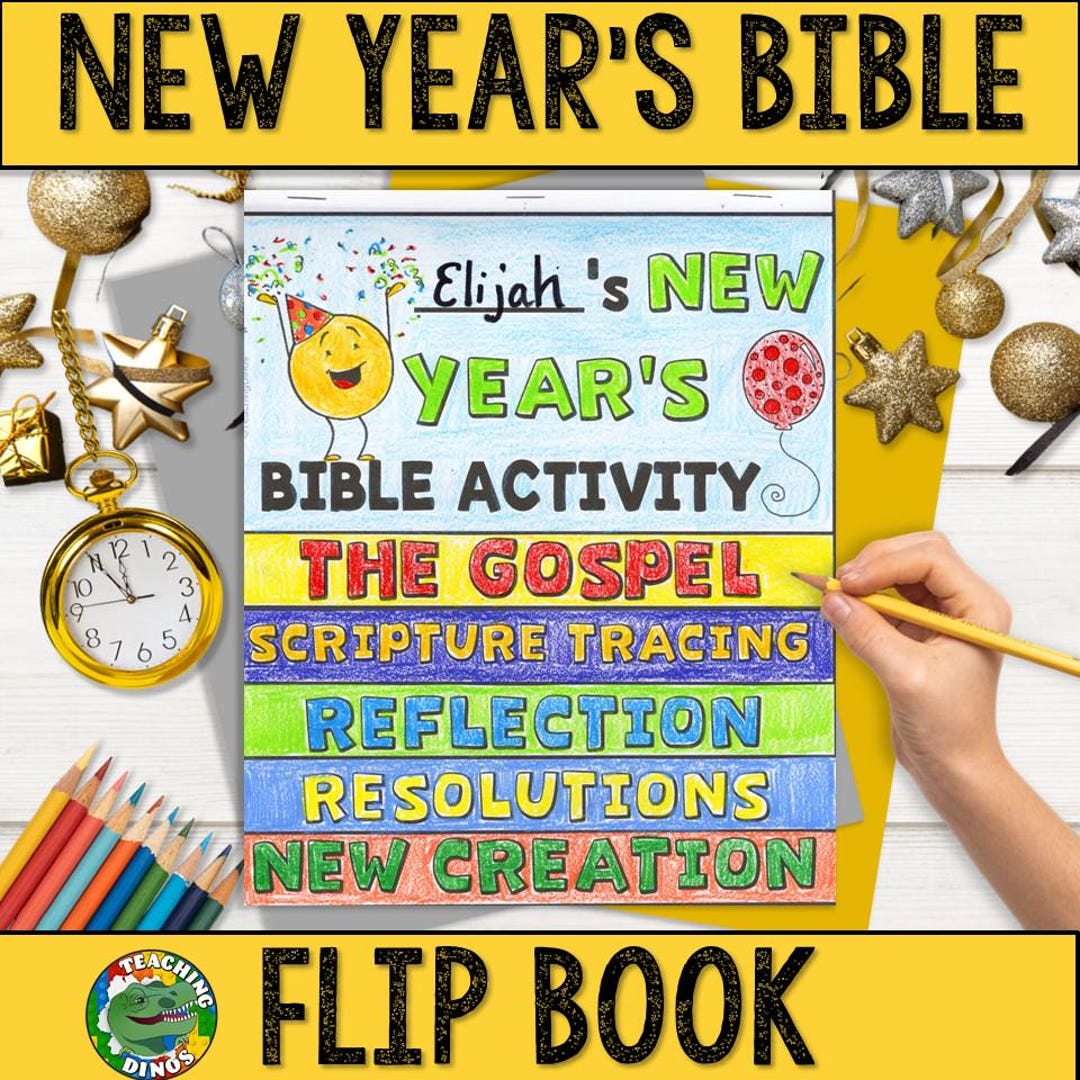 New Year Bible Activity Flip Book Craft | New Year's Resolutions ...