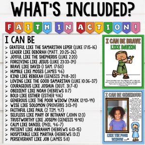 Biblical Character Trait Posters With Bible Verses | Classroom Bulletin ...