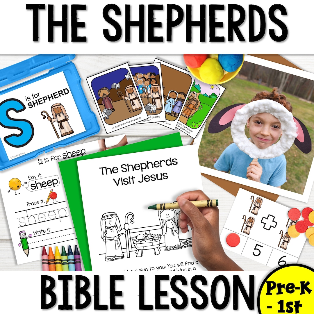 The Shepherds Visit Jesus Bible Lesson Sunday School Bible Story ...