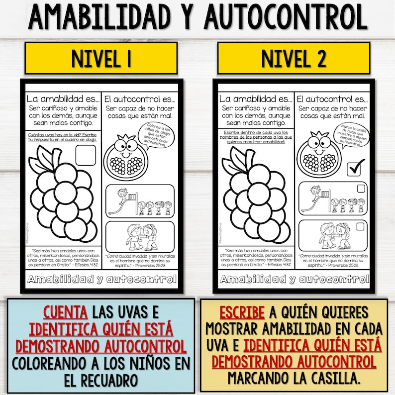 Fruit of the Spirit SPANISH Bible Craft Flip Book Activity | En Español ...