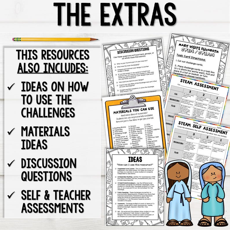 Mary & Elizabeth Bible STEAM STEM Activity | Christian Sunday School ...