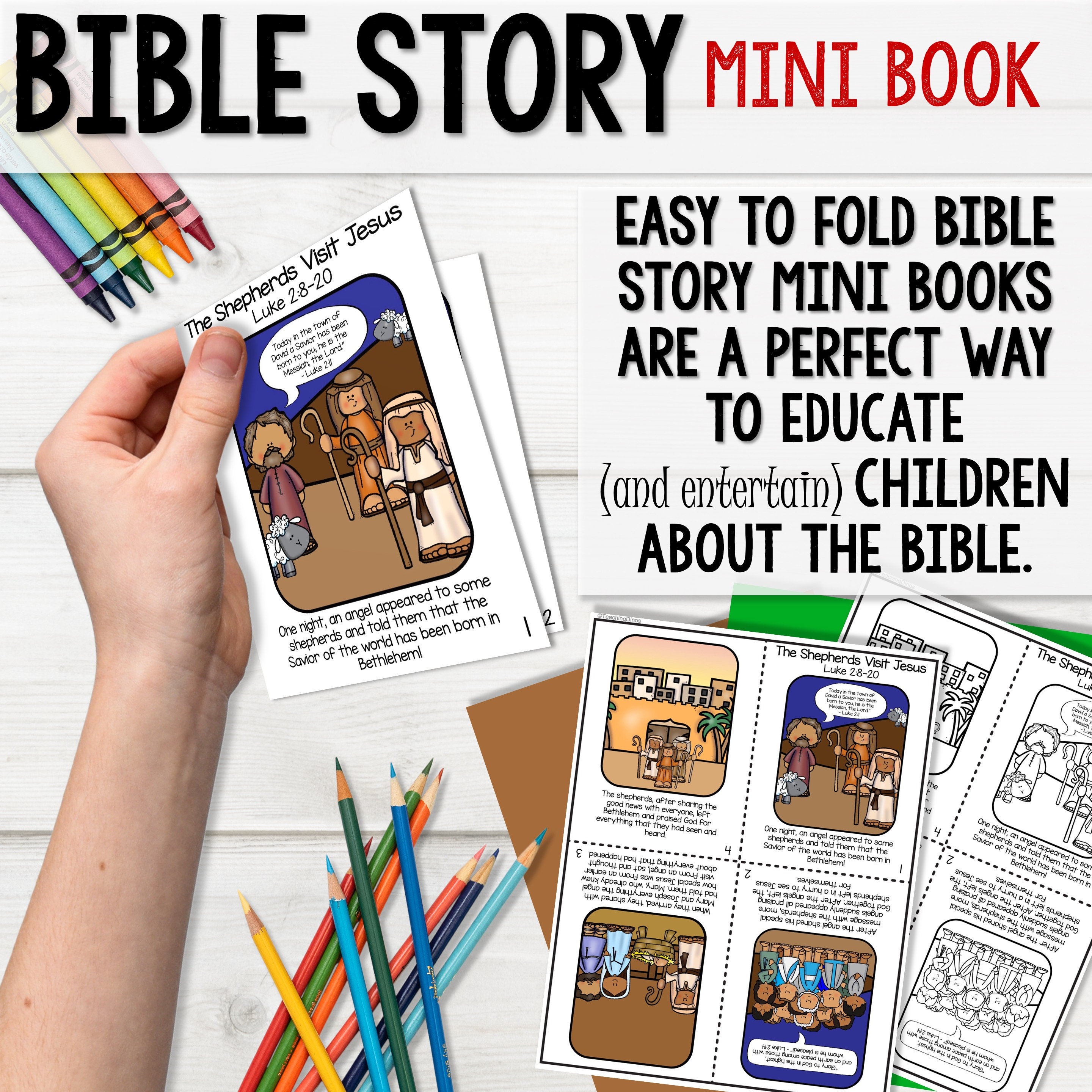 The Shepherds Visit Jesus Bible Lesson Sunday School Bible Story ...