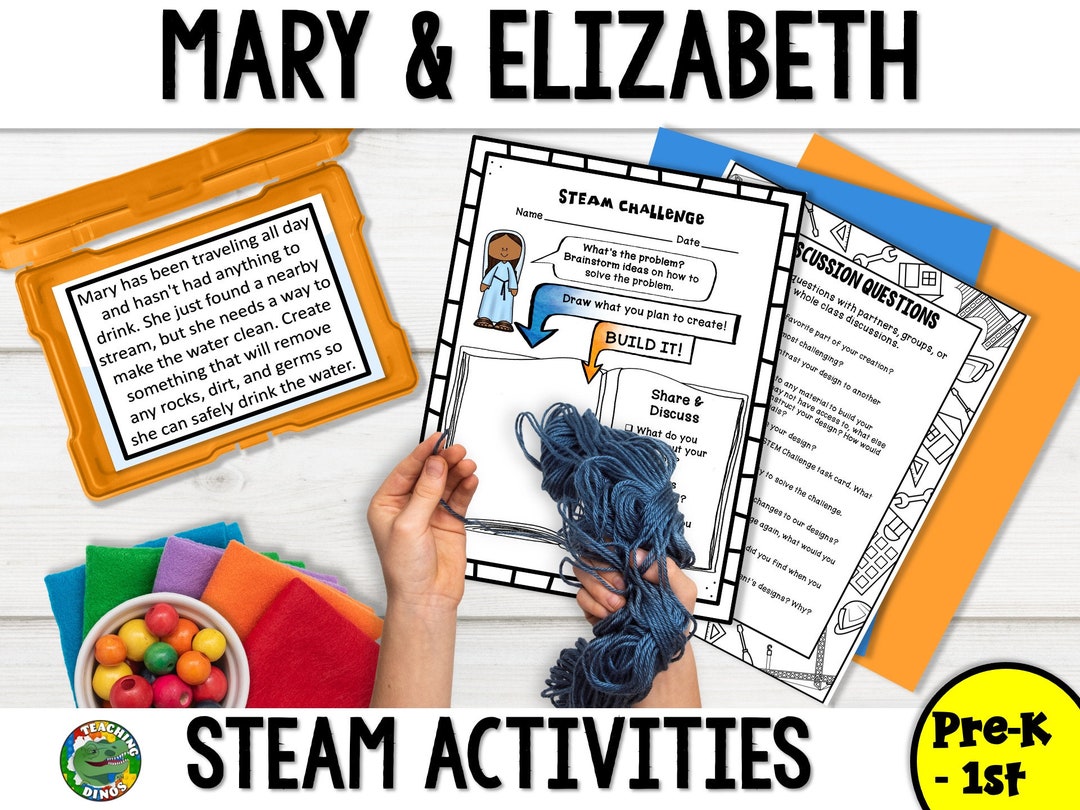 Mary & Elizabeth Bible STEAM STEM Activity Christian Sunday School ...