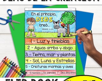 Days of Creation SPANISH Bible Story Craft Flip Book | En Español ...