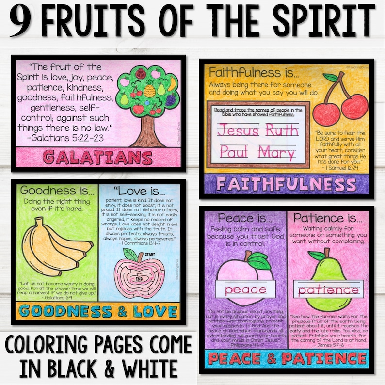 Fruit of the Spirit Craft Activity Flip Book | Christian Homeschool ...