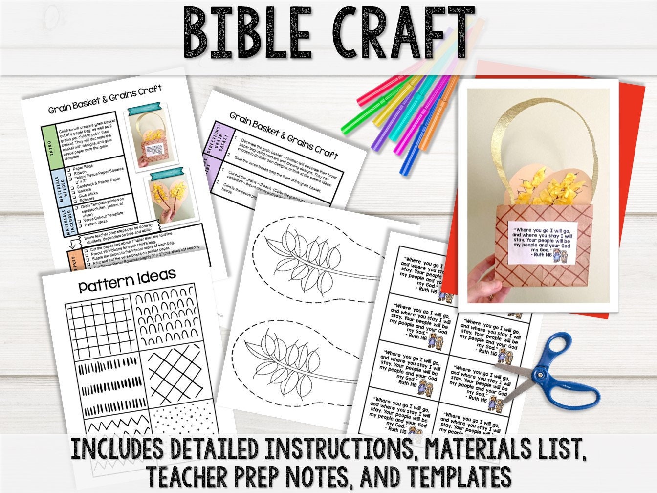 The Bible Story of Ruth Naomi and Boaz | Sunday School Bible Lesson ...