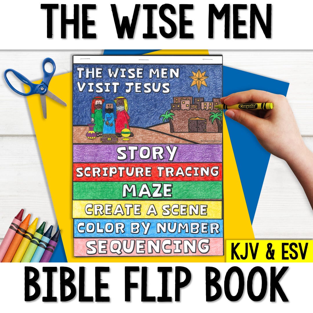 Wise Men Visit Jesus Flip Book | Epiphany Three Kings Day Craft ...