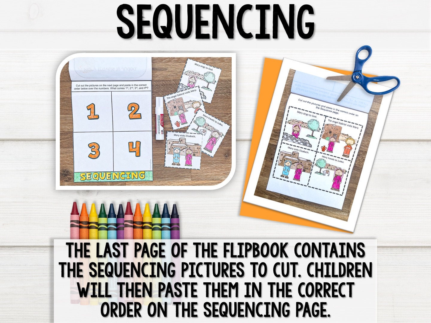 Mary and the Angel Bible Story Flip Book Sunday School Bible Story Flip ...