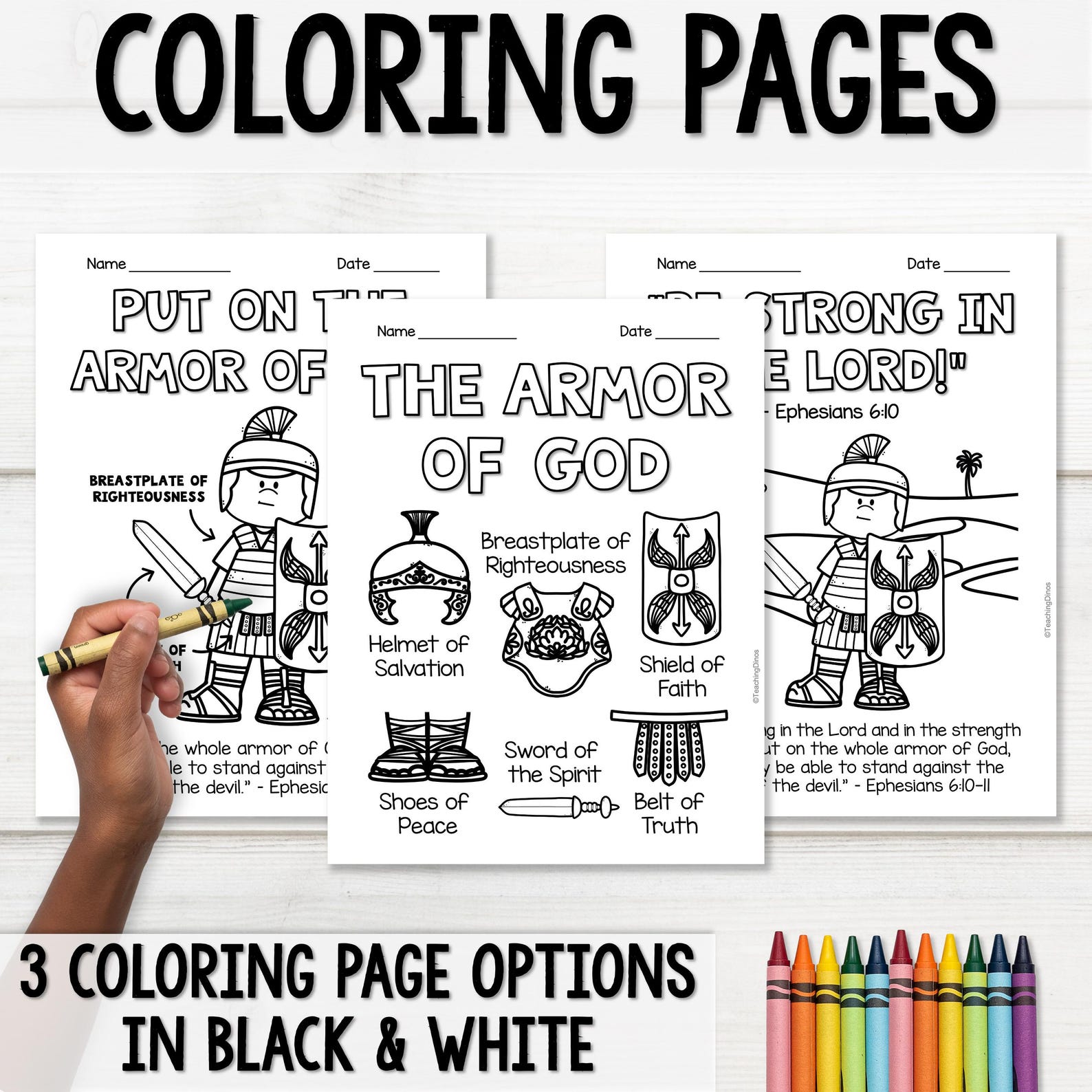 Armor of God Posters and Bible Crafts With Bible Verses | Classroom ...
