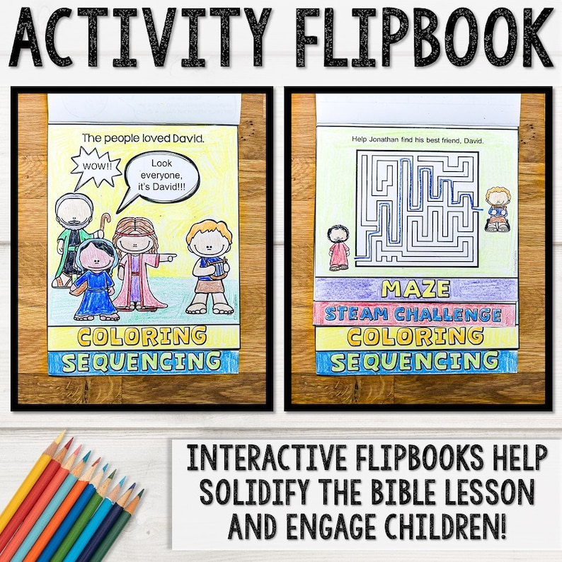 David and Jonathan and Saul Bible Story Craft | King David Bible ...