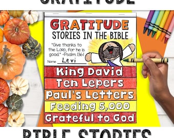 Thanksgiving Gratitude Bible Stories and Thankfulness Craft for Kids ...