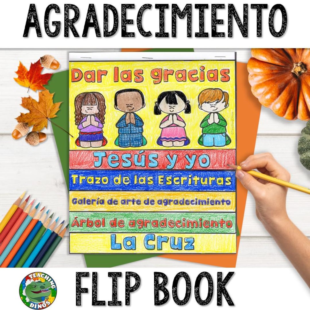 Thanksgiving SPANISH Christian Bible Craft Activity Flip Book Sunday ...