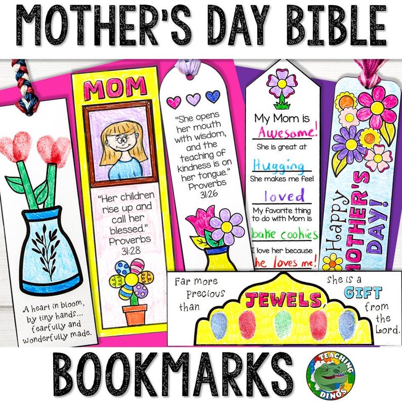 Mother’s Day Sunday School Craft | Mother’s Day Christian Bookmark ...