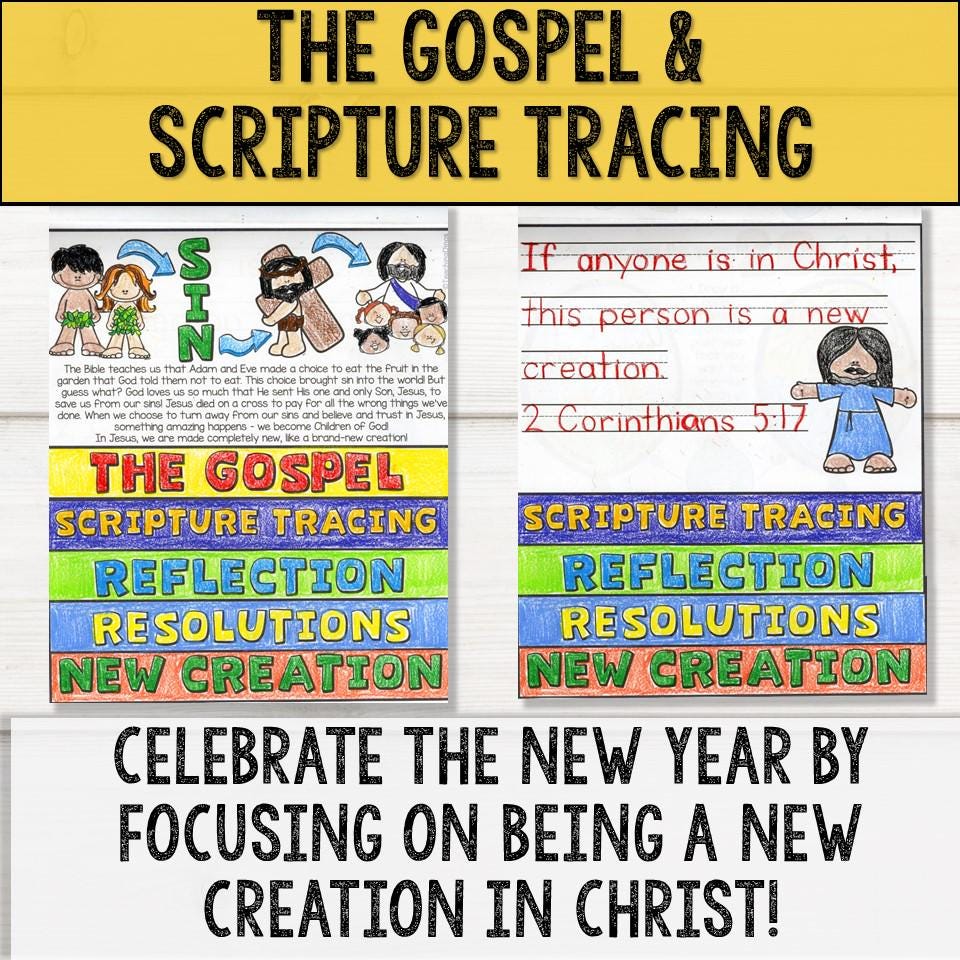 New Year Bible Activity Flip Book Craft | New Year's Resolutions ...