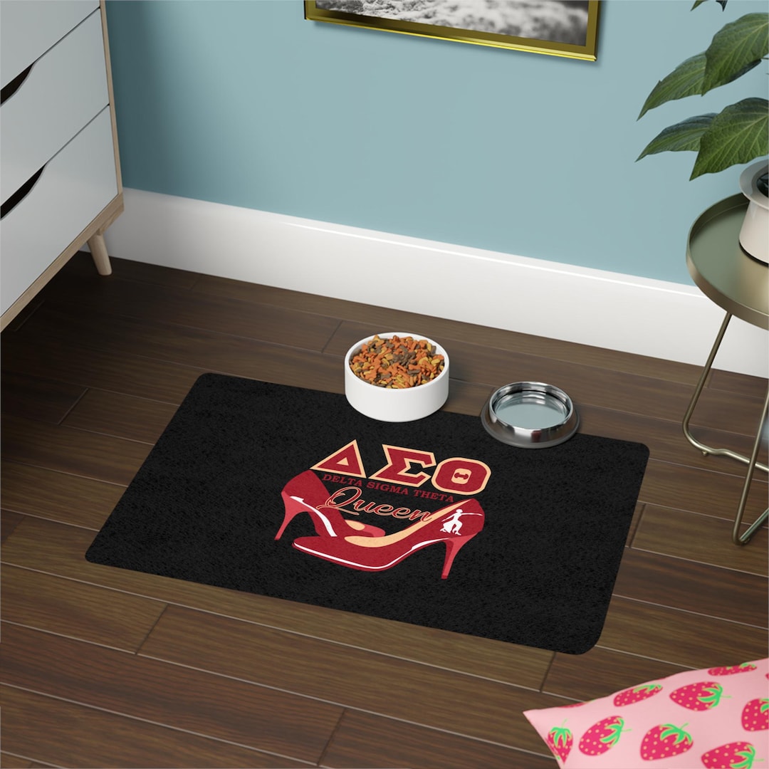 Delta Sigma Theta Pet Food Mat: Stylish Dog & Cat Bowl Mat - Etsy