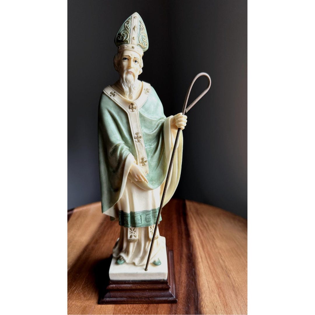 Vintage Saint Patrick Statue (italy) - Etsy