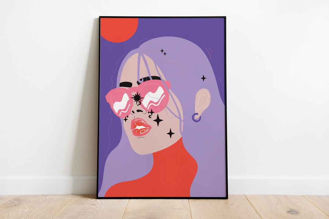 Moona Lisa Digital Art Girl Digital Download Home - Etsy