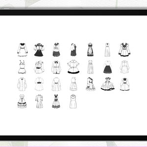 105 Procreate Anime Style Clothing - Detailed Realistic Easy Brushes ...