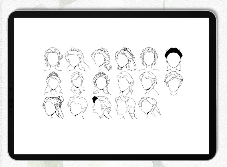 105 Procreate Cartoon Face Stamps, Eyes, Nose, Mouth (digital Download ...