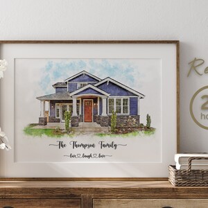 Realtor Closing Gift Watercolor House Painting From Photo First Home ...