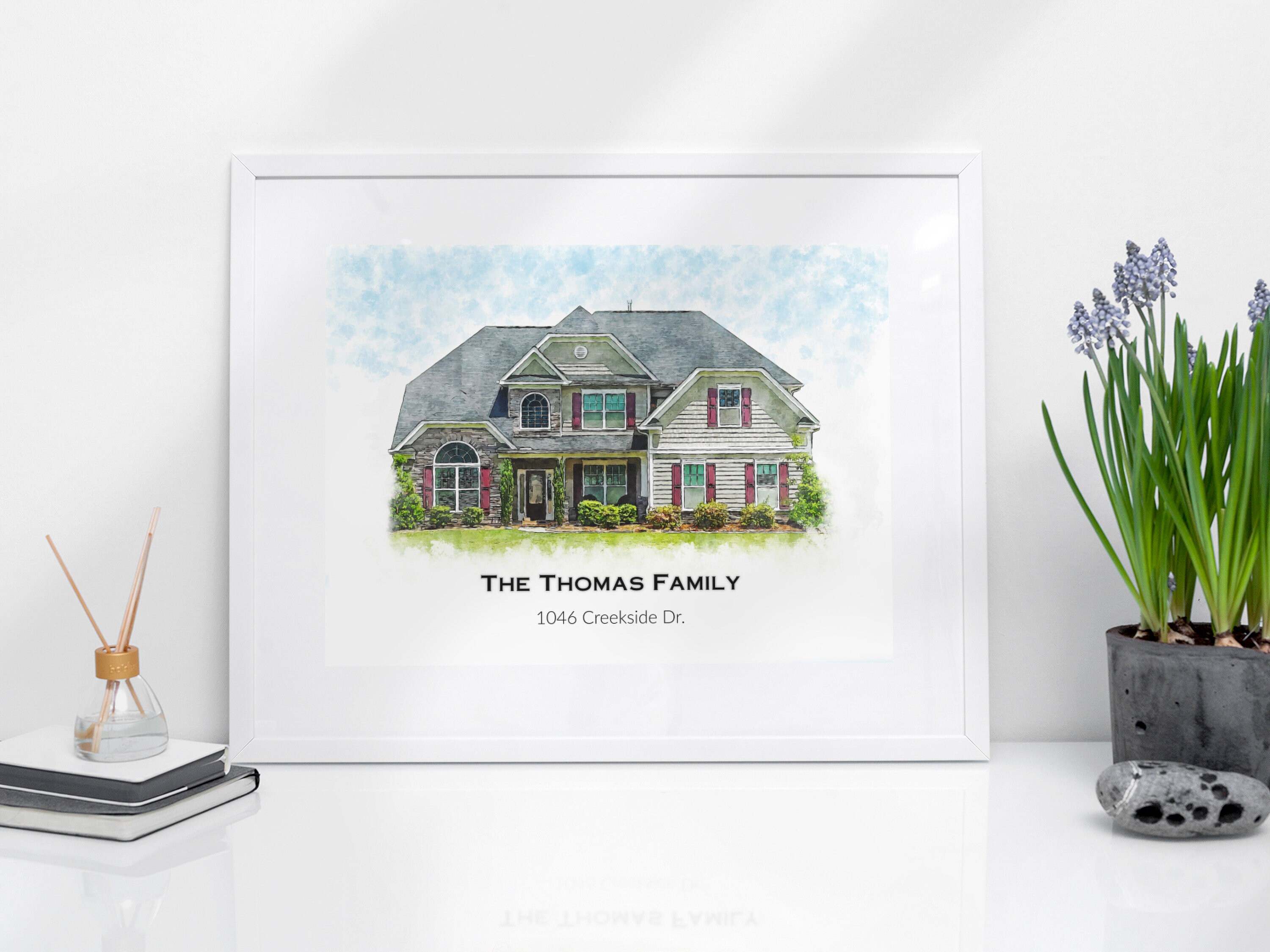 Realtor Closing Gift Watercolor House Painting From Photo First Home ...