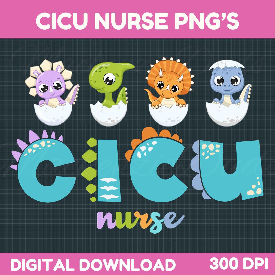 Dinosaur CICU Nurse PNG, CICU Nurse Sublimation Designs, Cicu Nurse Png ...