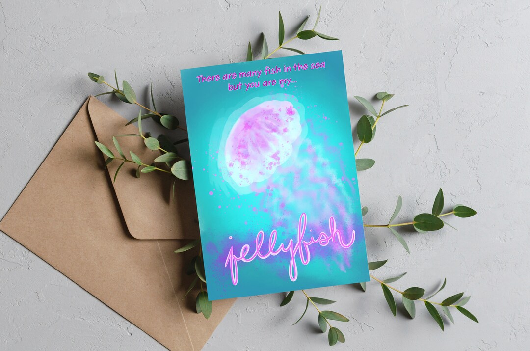 You're My Jellyfish Card - Etsy