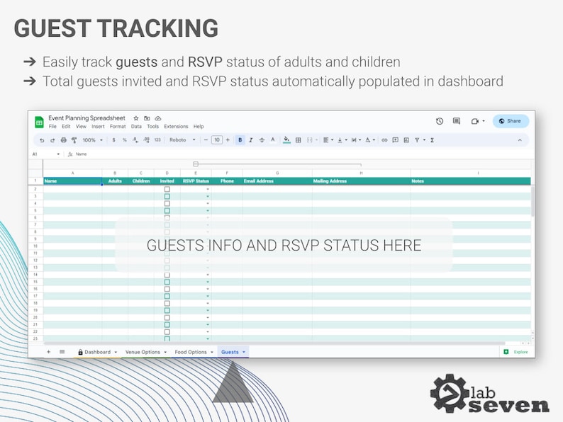 Event Planning Spreadsheet (google Sheet) - Etsy