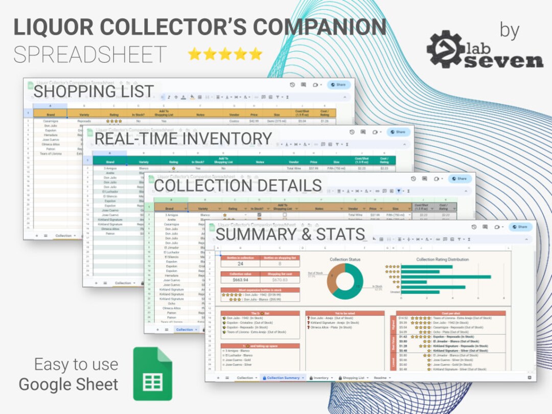 Liquor Collector's Companion Spreadsheet (google Sheet) - Etsy