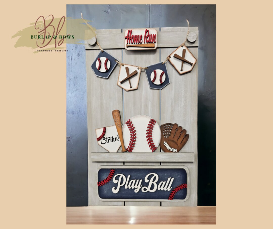 Baseball Insert for Pallet Sign, Lattice Door Hanger or Breadboard Sign ...