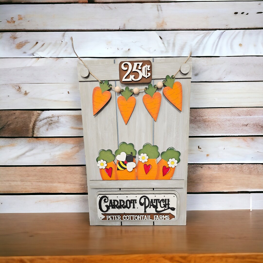 Carrot Patch Insert for Pallet Sign, Lattice Door Hanger or Breadboard ...