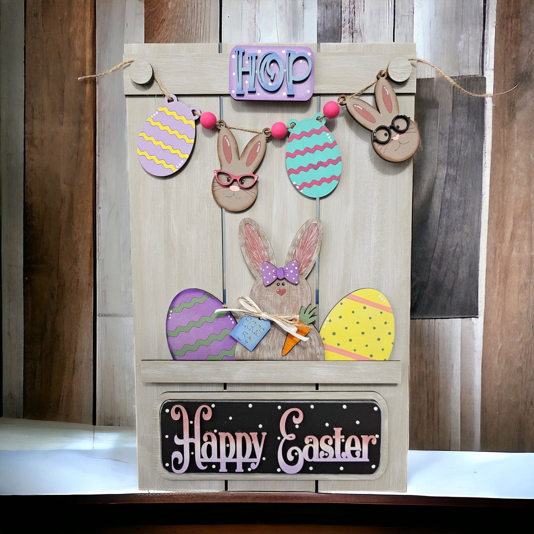 Happy Easter Insert for Pallet Sign, Lattice Door Hanger or Breadboard ...