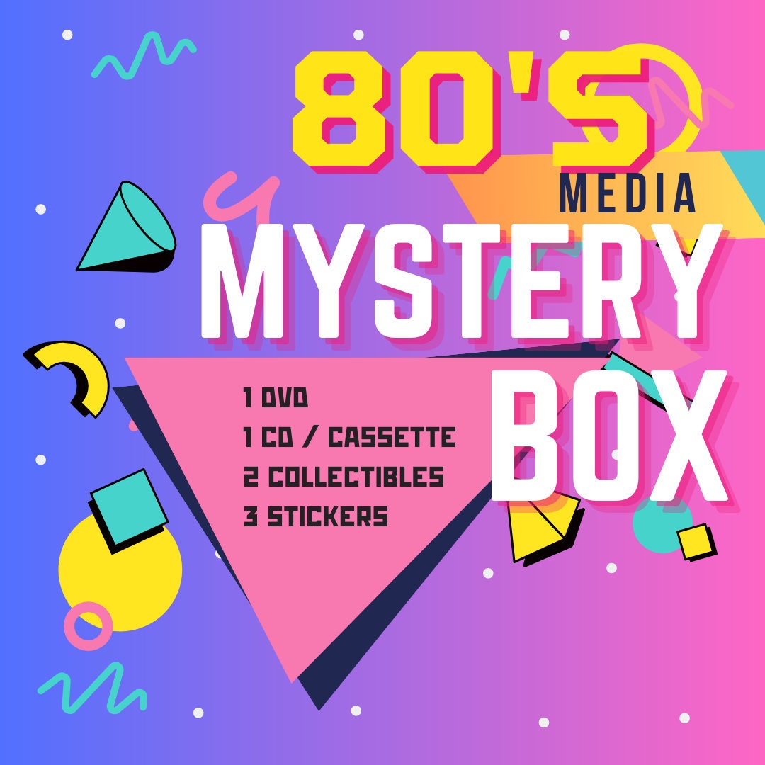 80s Mixed MEDIA Mystery Box Nostalgia Vintage Retro Gift Stickers Grab ...