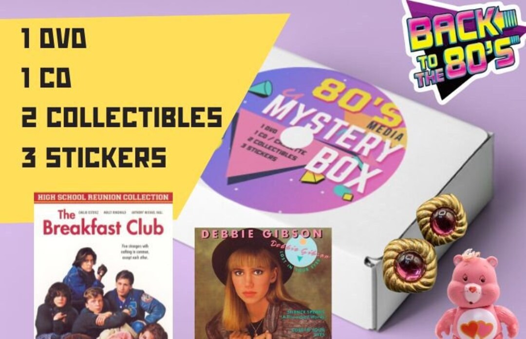 80s Mixed MEDIA Mystery Box Nostalgia Vintage Retro Gift Stickers Grab ...