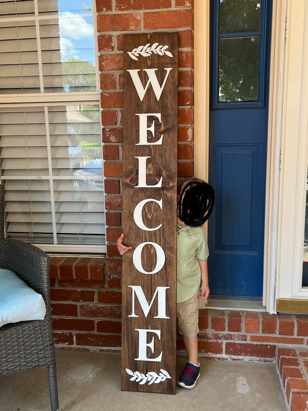 Tall Front Porch Welcome Sign - Etsy