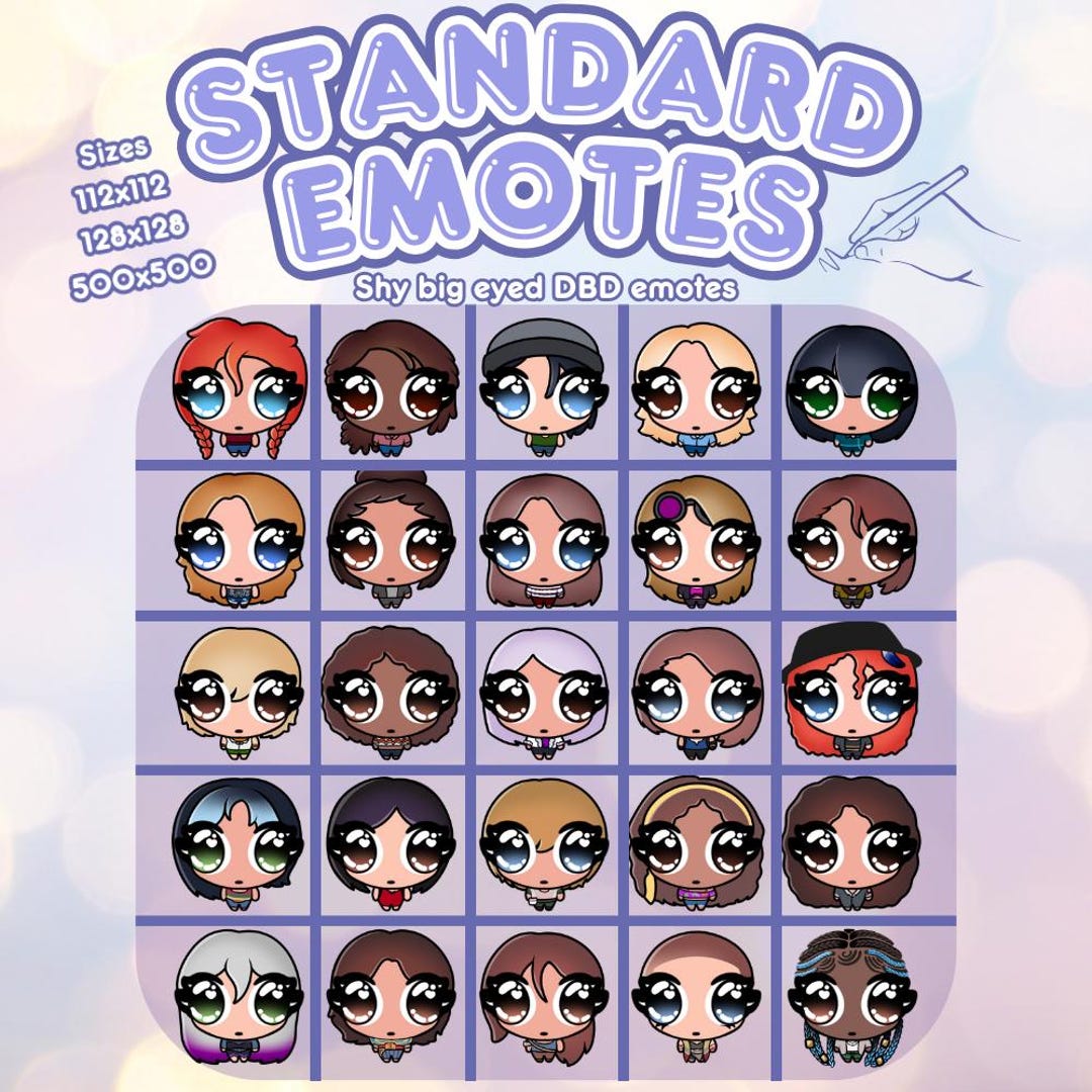 Shy Big Eyed DBD Emotes - Etsy