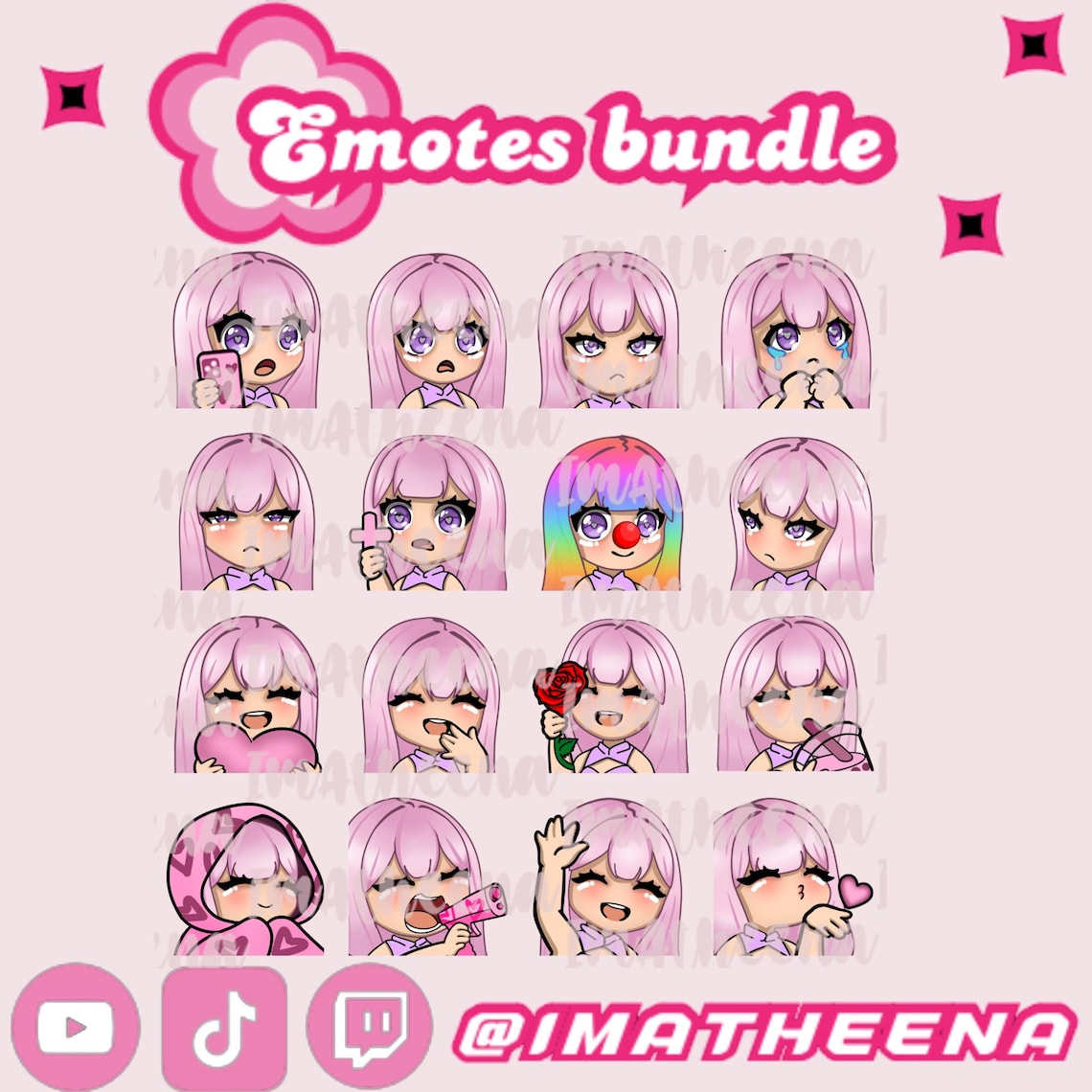 Emote Pack ~ Twitch ~ Discord ~ Youtube - Etsy