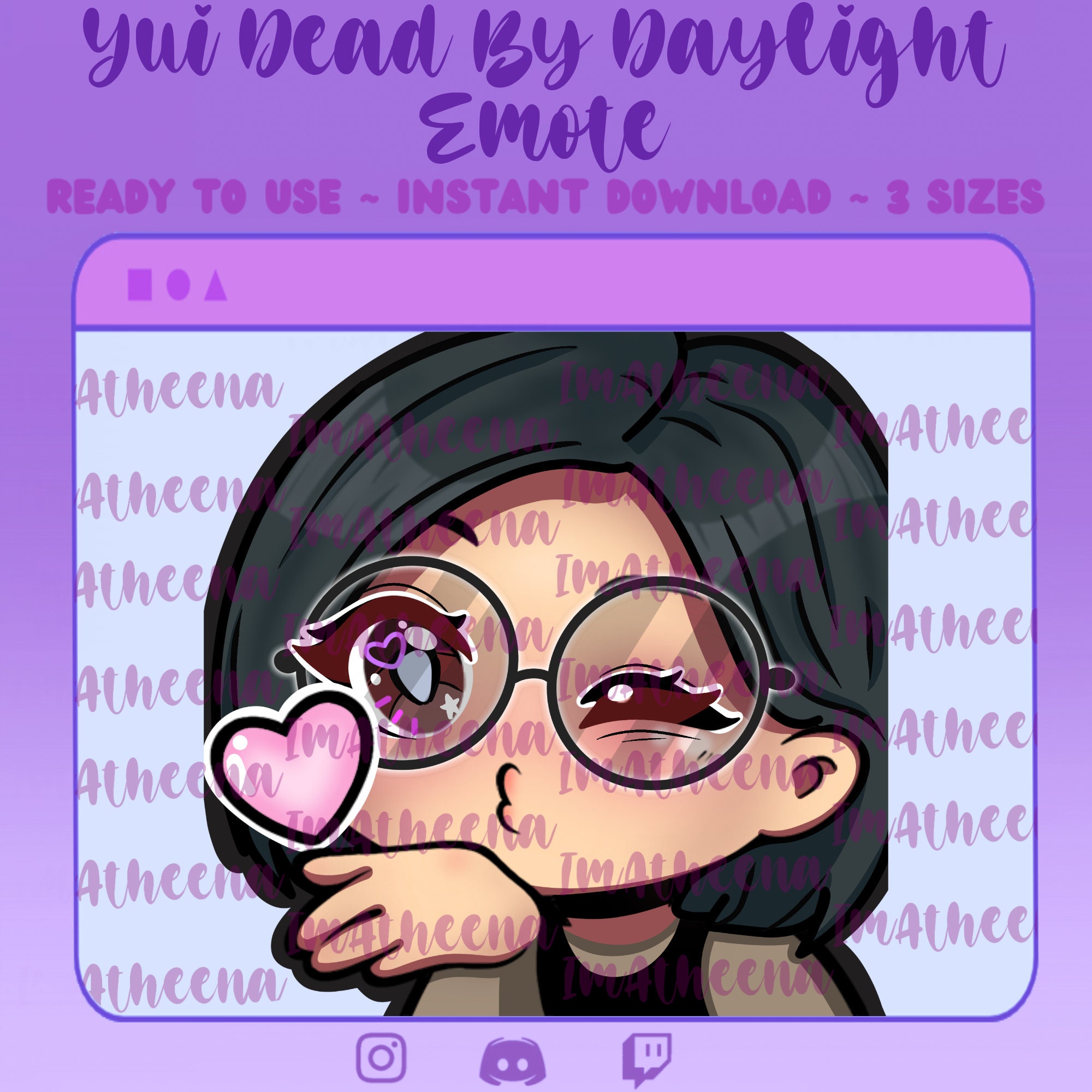 Dead by Daylight Static Yui Emote ~ Twitch ~ Discord ~ Youtube - Etsy